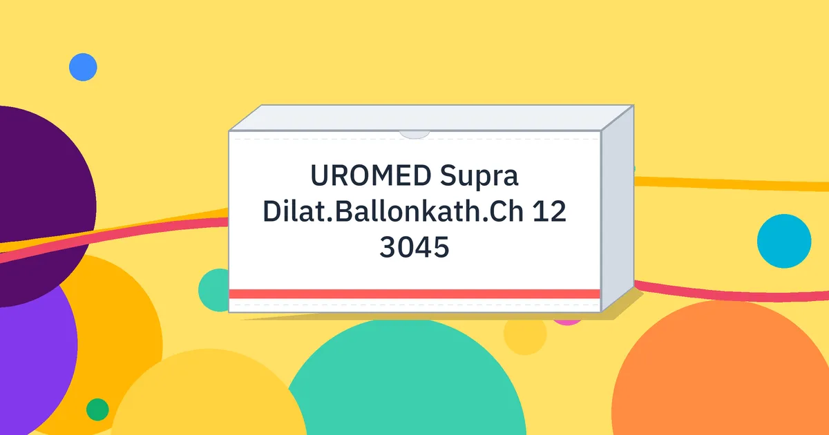 Symbolbild: Packung mit der Aufschrift UROMED Supra Dilat.Ballonkath.Ch 12 3045 (PZN 04742023) – Verfügbarkeit und Bezug in Apotheken in Frankfurt am Main