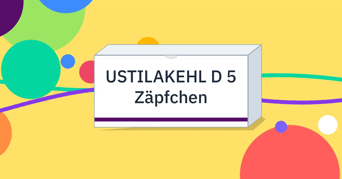 Symbolbild: Packung mit der Aufschrift USTILAKEHL D 5 Zäpfchen (PZN 04868623) – Verfügbarkeit und Bezug in Apotheken in Frankfurt am Main