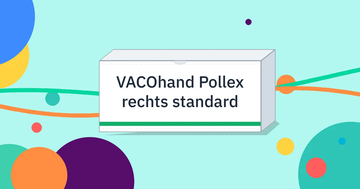Symbolbild: Packung mit der Aufschrift VACOhand Pollex rechts standard (PZN 06110445) – Verfügbarkeit und Bezug in Apotheken in Frankfurt am Main