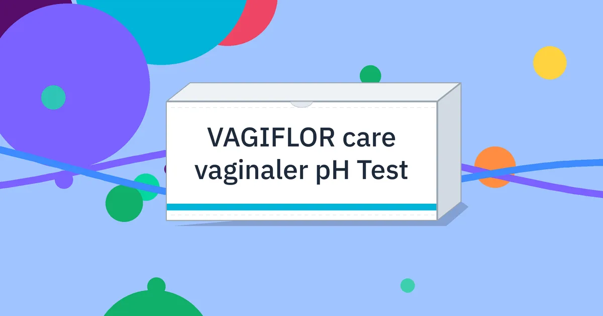 Symbolbild: Packung mit der Aufschrift VAGIFLOR care vaginaler pH Test (PZN 15630818) – Verfügbarkeit und Bezug in Apotheken in Frankfurt am Main