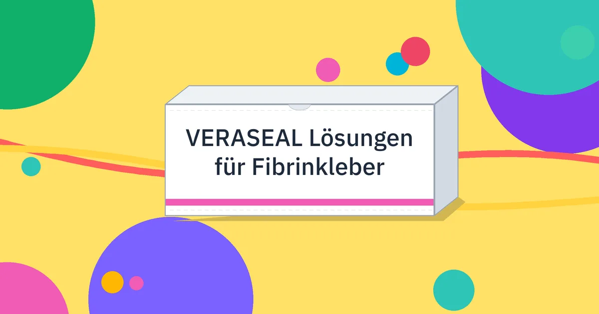 Symbolbild: Packung mit der Aufschrift VERASEAL Lösungen für Fibrinkleber (PZN 16528401) – Verfügbarkeit und Bezug in Apotheken in Frankfurt am Main