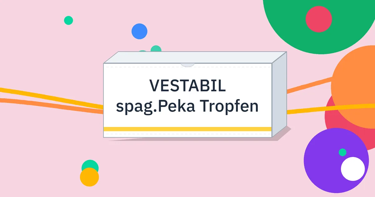 Symbolbild: Packung mit der Aufschrift VESTABIL spag.Peka Tropfen (PZN 02767160) – Verfügbarkeit und Bezug in Apotheken in Frankfurt am Main
