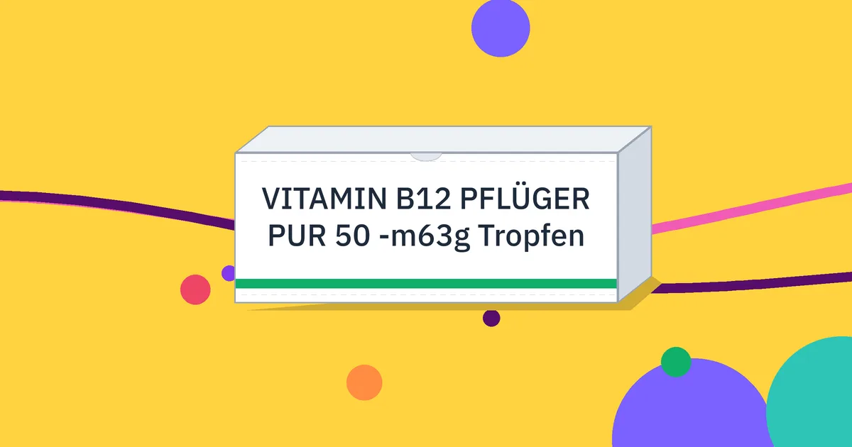 Symbolbild: Packung mit der Aufschrift VITAMIN B12 PFLÜGER PUR 50 -m63g Tropfen (PZN 19160829) – Verfügbarkeit und Bezug in Apotheken in Frankfurt am Main