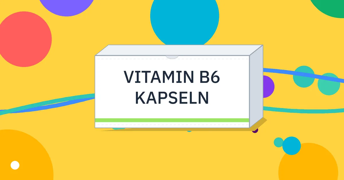 Symbolbild: Packung mit der Aufschrift VITAMIN B6 KAPSELN (PZN 07537737) – Verfügbarkeit und Bezug in Apotheken in Frankfurt am Main