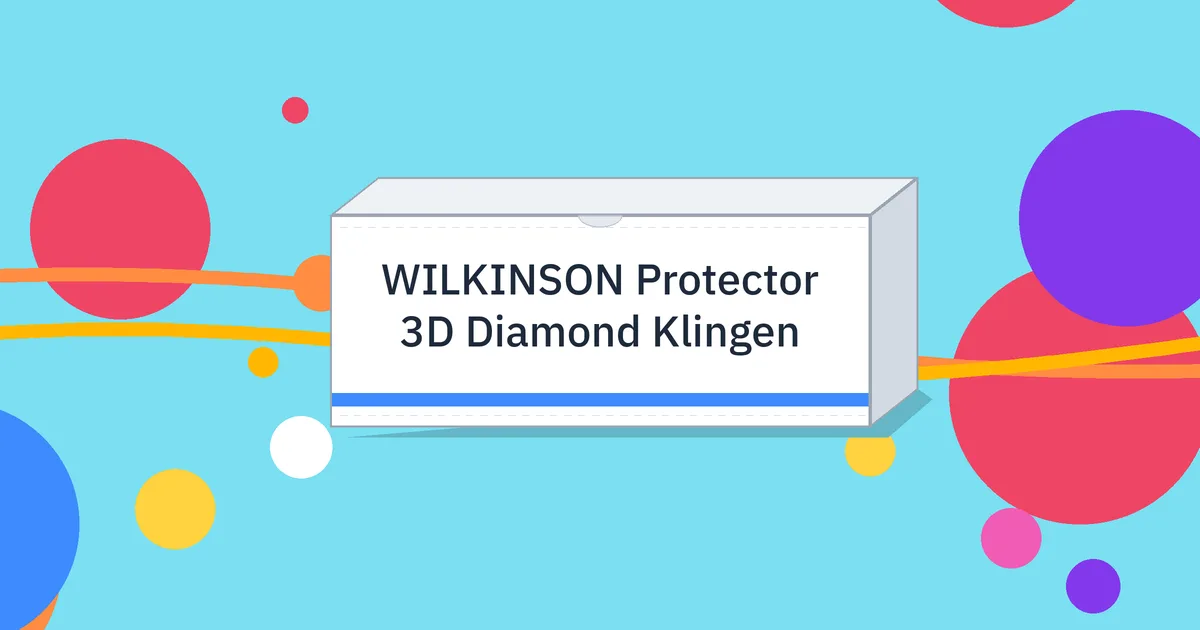 Symbolbild: Packung mit der Aufschrift WILKINSON Protector 3D Diamond Klingen (PZN 01333548) – Verfügbarkeit und Bezug in Apotheken in Frankfurt am Main