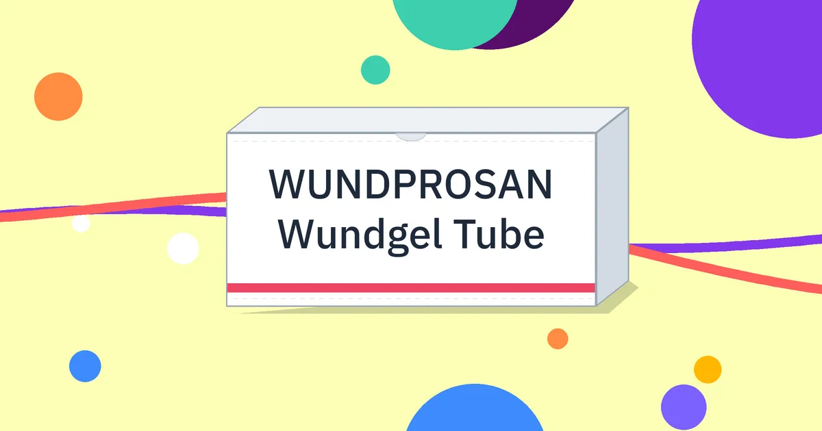 Symbolbild: Packung mit der Aufschrift WUNDPROSAN Wundgel Tube (PZN 18599693) – Verfügbarkeit und Bezug in Apotheken in Frankfurt am Main