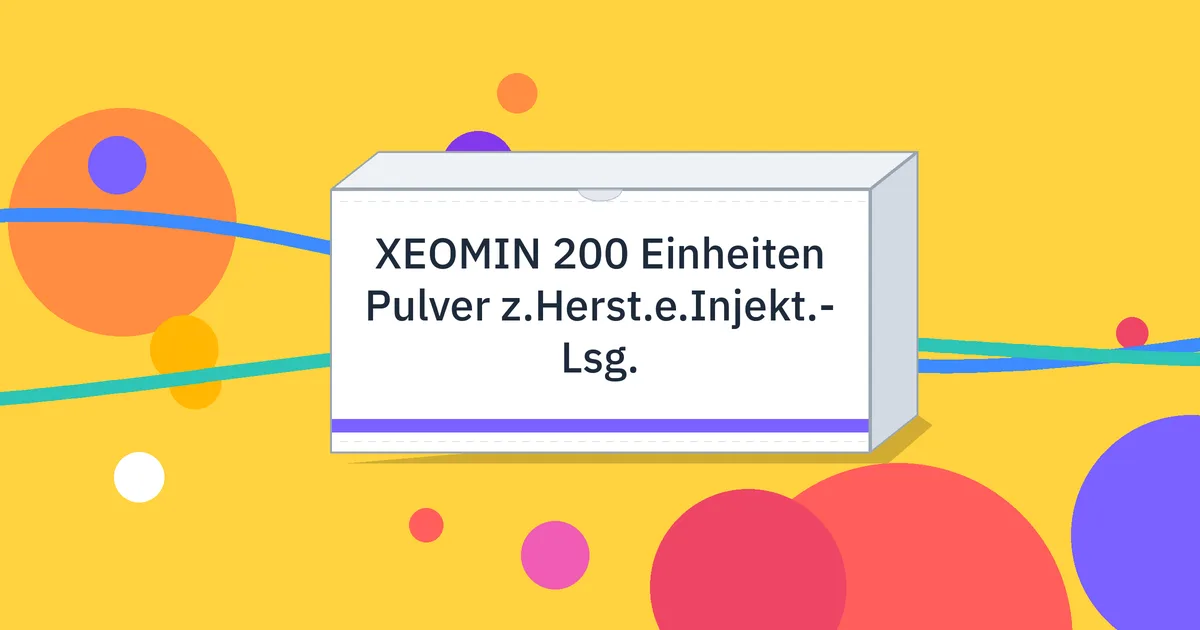 Symbolbild: Packung mit der Aufschrift XEOMIN 200 Einheiten Pulver z.Herst.e.Injekt.-Lsg. (PZN 12388535) – Verfügbarkeit und Bezug in Apotheken in Frankfurt am Main