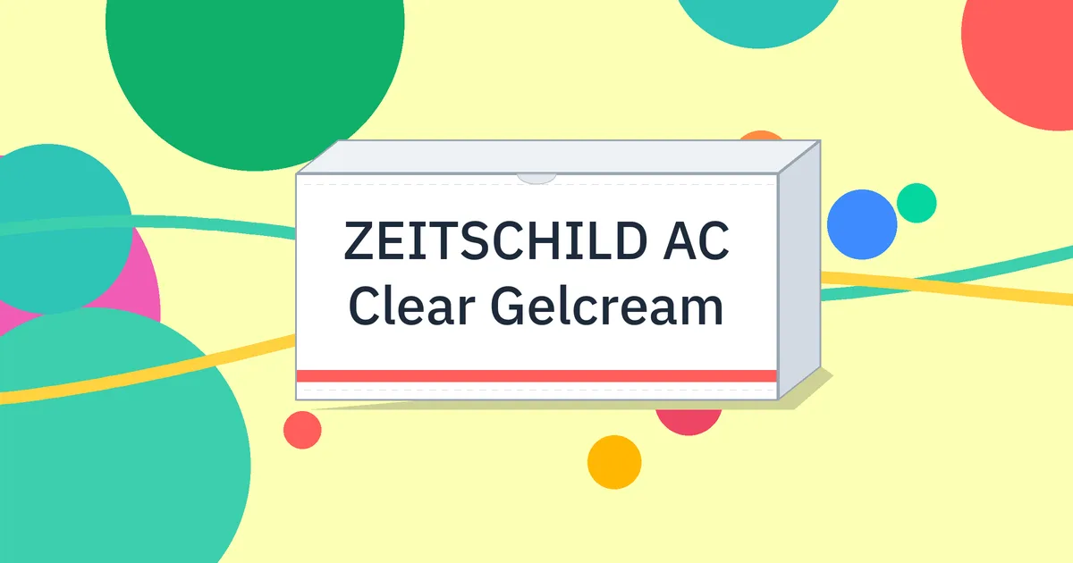 Symbolbild: Packung mit der Aufschrift ZEITSCHILD AC Clear Gelcream (PZN 19836250) – Verfügbarkeit und Bezug in Apotheken in Frankfurt am Main