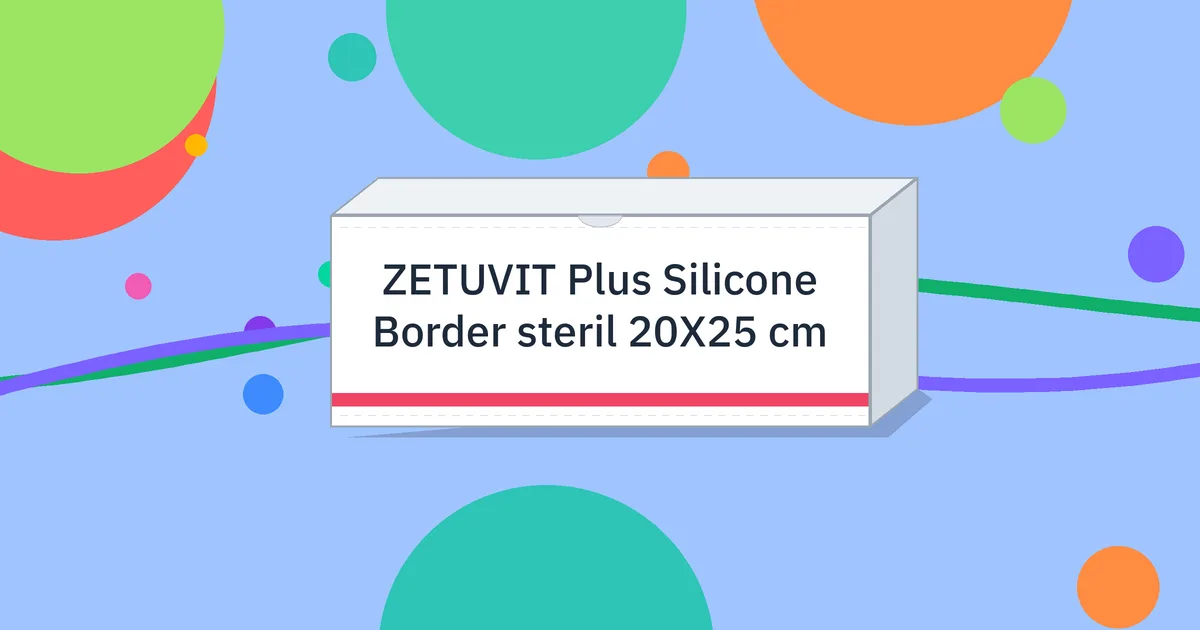 Symbolbild: Packung mit der Aufschrift ZETUVIT Plus Silicone Border steril 20X25 cm (PZN 17311129) – Verfügbarkeit und Bezug in Apotheken in Frankfurt am Main