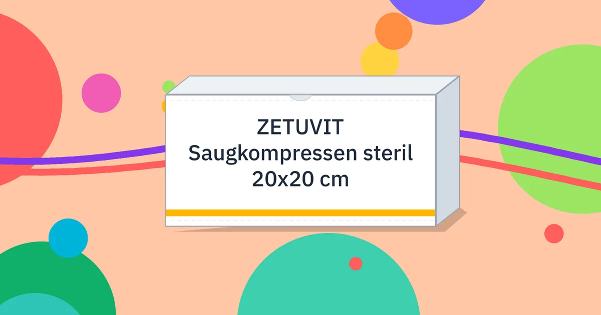 Symbolbild: Packung mit der Aufschrift ZETUVIT Saugkompressen steril 20x20 cm (PZN 19680718) – Verfügbarkeit und Bezug in Apotheken in Frankfurt am Main