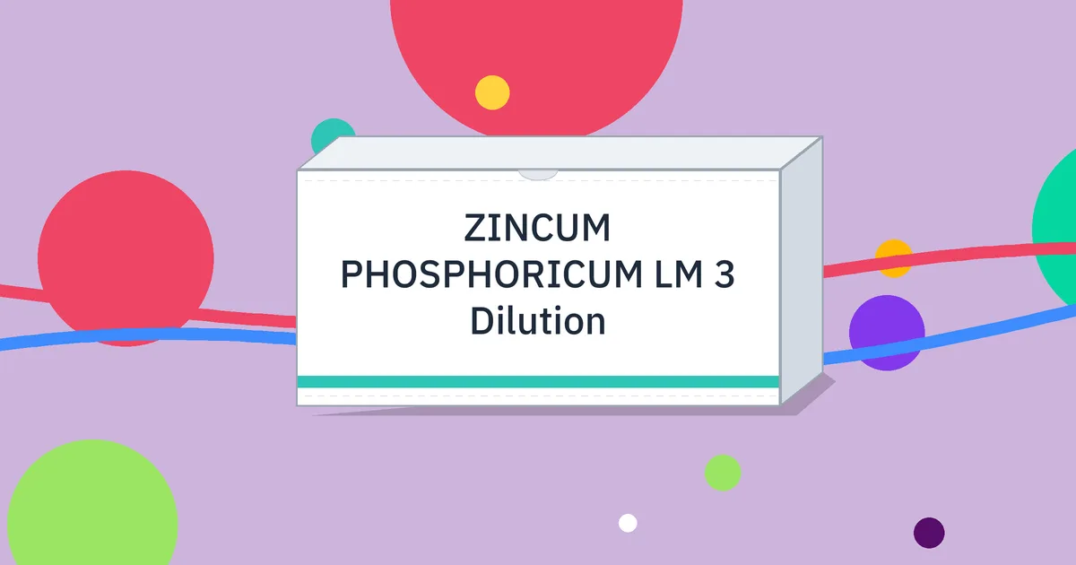 Symbolbild: Packung mit der Aufschrift ZINCUM PHOSPHORICUM LM 3 Dilution (PZN 13297214) – Verfügbarkeit und Bezug in Apotheken in Frankfurt am Main
