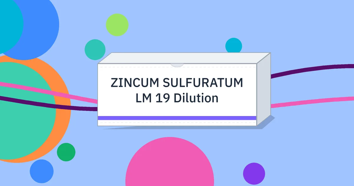Symbolbild: Packung mit der Aufschrift ZINCUM SULFURATUM LM 19 Dilution (PZN 13299414) – Verfügbarkeit und Bezug in Apotheken in Frankfurt am Main