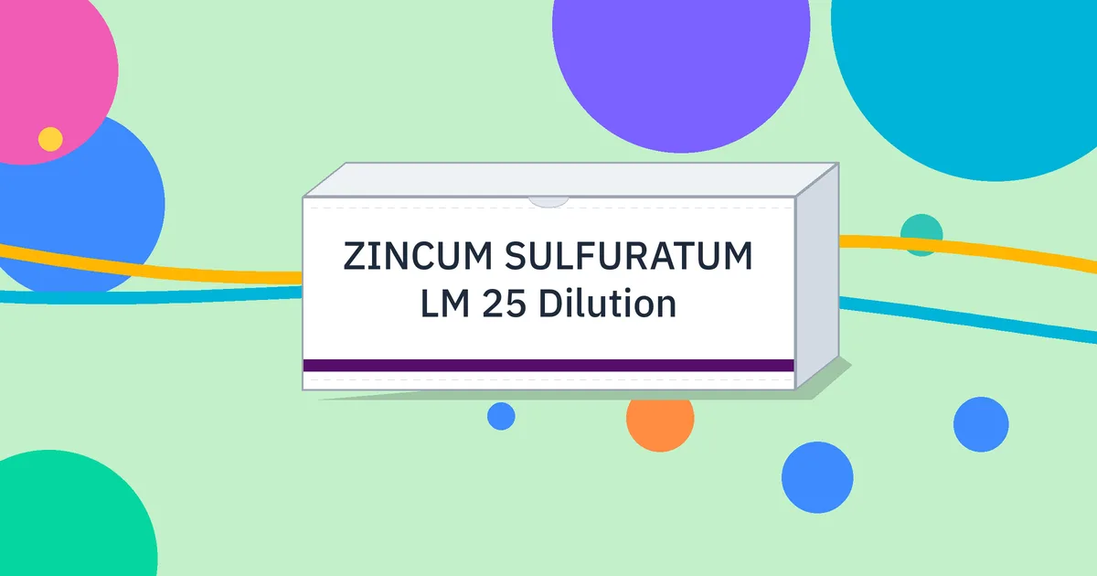 Symbolbild: Packung mit der Aufschrift ZINCUM SULFURATUM LM 25 Dilution (PZN 13299549) – Verfügbarkeit und Bezug in Apotheken in Frankfurt am Main