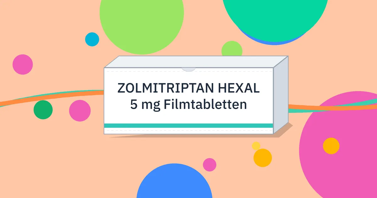 Symbolbild: Packung mit der Aufschrift ZOLMITRIPTAN HEXAL 5 mg Filmtabletten (PZN 09335245) – Verfügbarkeit und Bezug in Apotheken in Frankfurt am Main