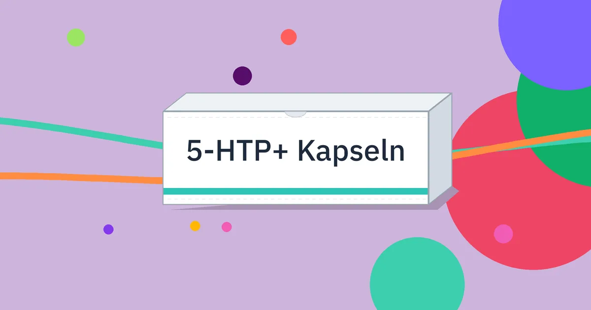 Symbolbild: Packung mit der Aufschrift 5-HTP+ Kapseln (PZN 18804578) – Verfügbarkeit und Bezug in Apotheken in Frankfurt am Main