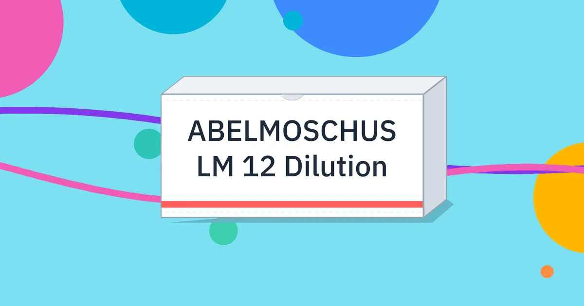 Symbolbild: Packung mit der Aufschrift ABELMOSCHUS LM 12 Dilution (PZN 12750195) – Verfügbarkeit und Bezug in Apotheken in Frankfurt am Main