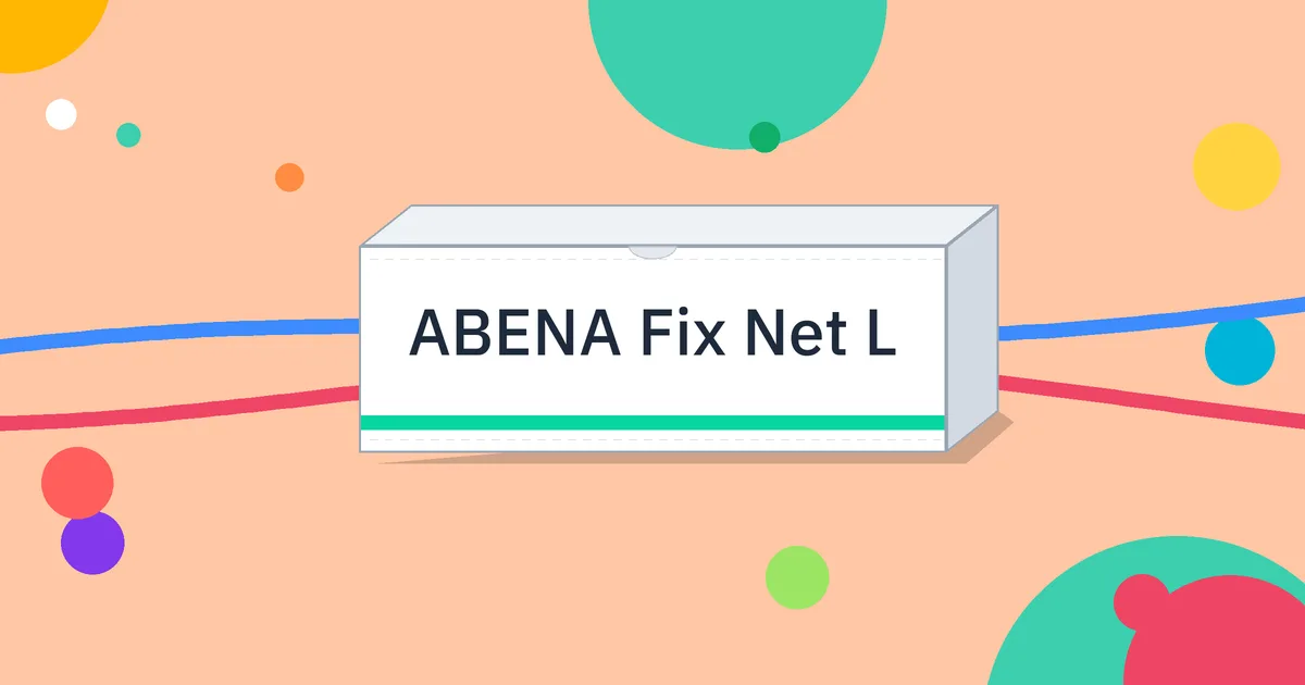 Symbolbild: Packung mit der Aufschrift ABENA Fix Net L (PZN 18161531) – Verfügbarkeit und Bezug in Apotheken in Frankfurt am Main