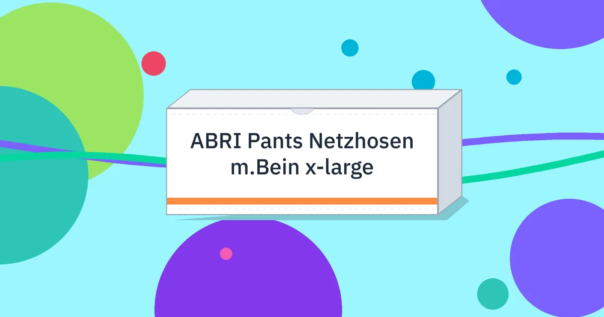 Symbolbild: Packung mit der Aufschrift ABRI Pants Netzhosen m.Bein x-large (PZN 00112058) – Verfügbarkeit und Bezug in Apotheken in Frankfurt am Main