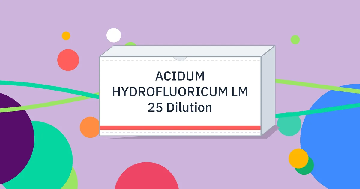 Symbolbild: Packung mit der Aufschrift ACIDUM HYDROFLUORICUM LM 25 Dilution (PZN 13500520) – Verfügbarkeit und Bezug in Apotheken in Frankfurt am Main