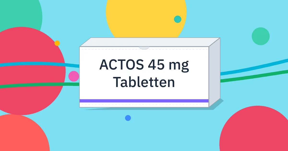 Symbolbild: Packung mit der Aufschrift ACTOS 45 mg Tabletten (PZN 10299767) – Verfügbarkeit und Bezug in Apotheken in Frankfurt am Main