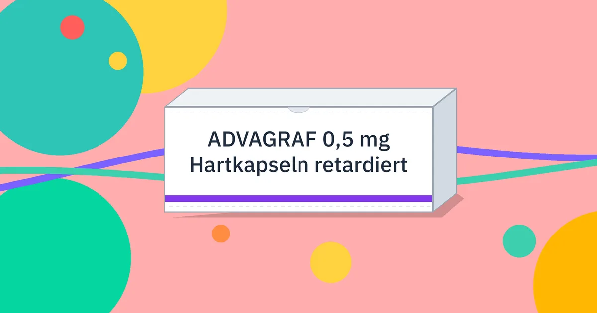 Symbolbild: Packung mit der Aufschrift ADVAGRAF 0,5 mg Hartkapseln retardiert (PZN 12580787) – Verfügbarkeit und Bezug in Apotheken in Frankfurt am Main