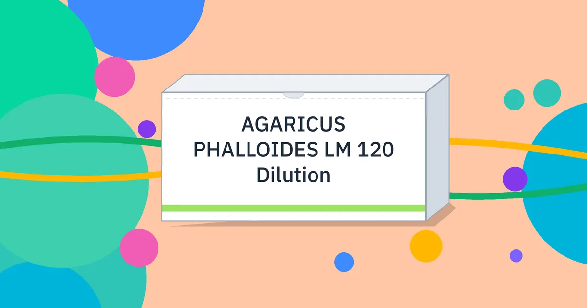 Symbolbild: Packung mit der Aufschrift AGARICUS PHALLOIDES LM 120 Dilution (PZN 13304807) – Verfügbarkeit und Bezug in Apotheken in Frankfurt am Main