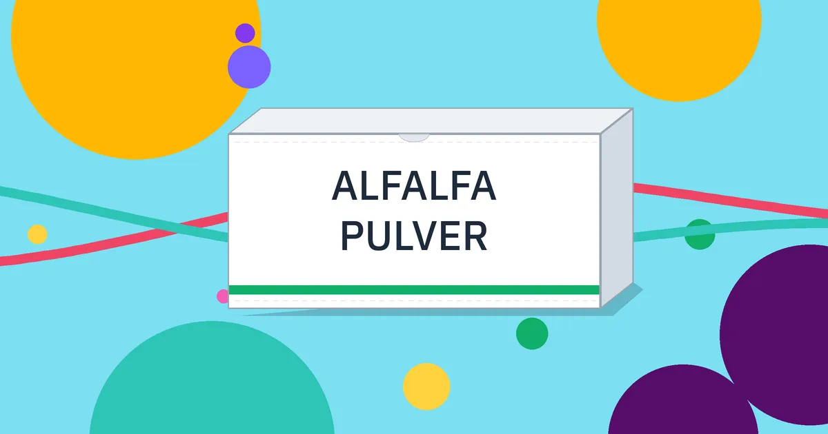 Symbolbild: Packung mit der Aufschrift ALFALFA PULVER (PZN 01021240) – Verfügbarkeit und Bezug in Apotheken in Frankfurt am Main