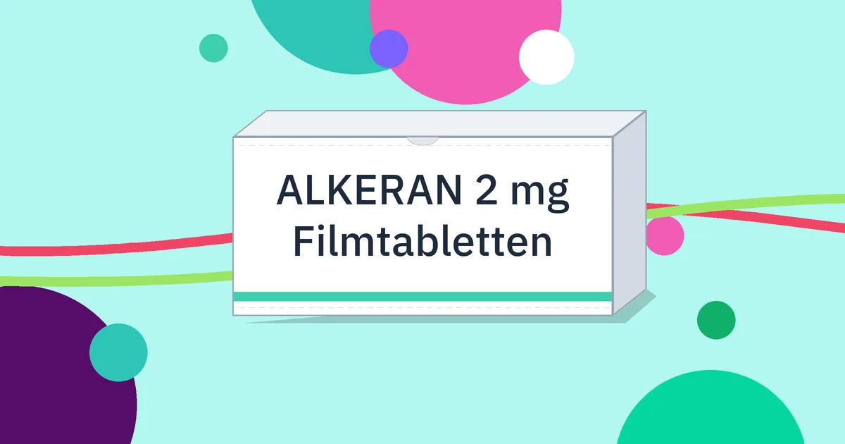 Symbolbild: Packung mit der Aufschrift ALKERAN 2 mg Filmtabletten (PZN 00461132) – Verfügbarkeit und Bezug in Apotheken in Frankfurt am Main