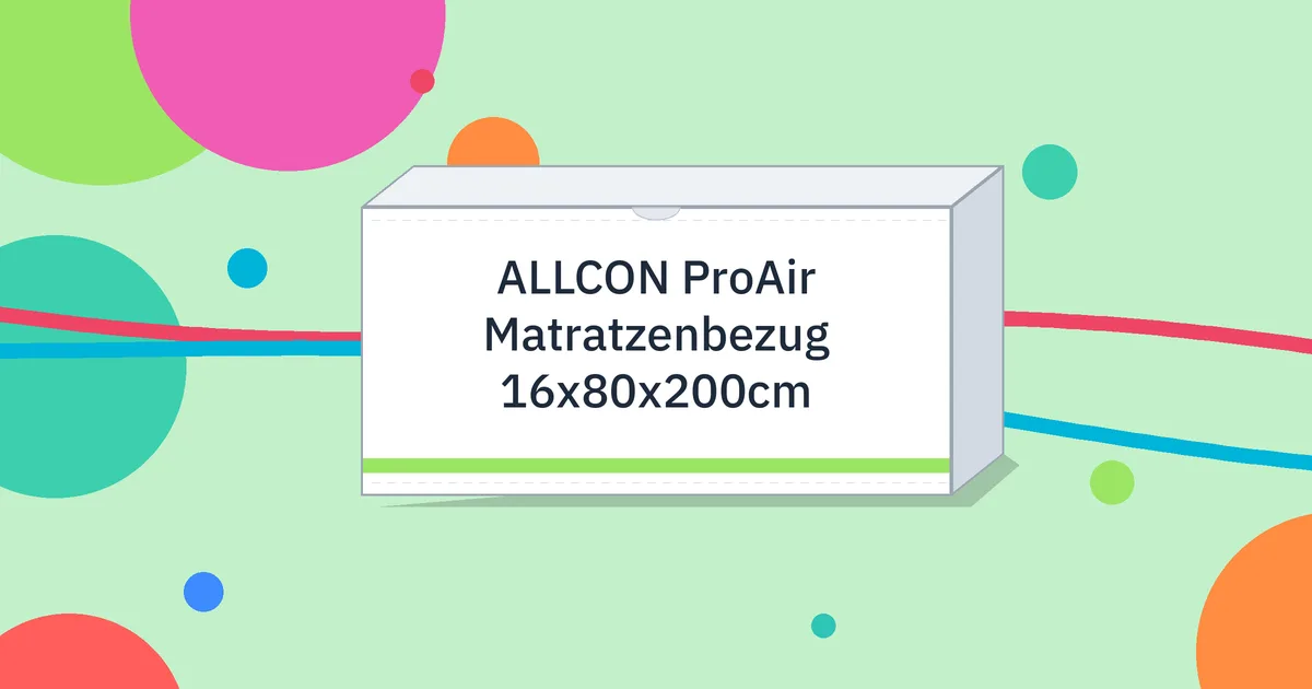 Symbolbild: Packung mit der Aufschrift ALLCON ProAir Matratzenbezug 16x80x200cm (PZN 02064719) – Verfügbarkeit und Bezug in Apotheken in Frankfurt am Main