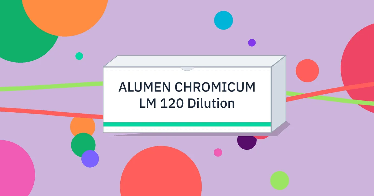 Symbolbild: Packung mit der Aufschrift ALUMEN CHROMICUM LM 120 Dilution (PZN 13316087) – Verfügbarkeit und Bezug in Apotheken in Frankfurt am Main