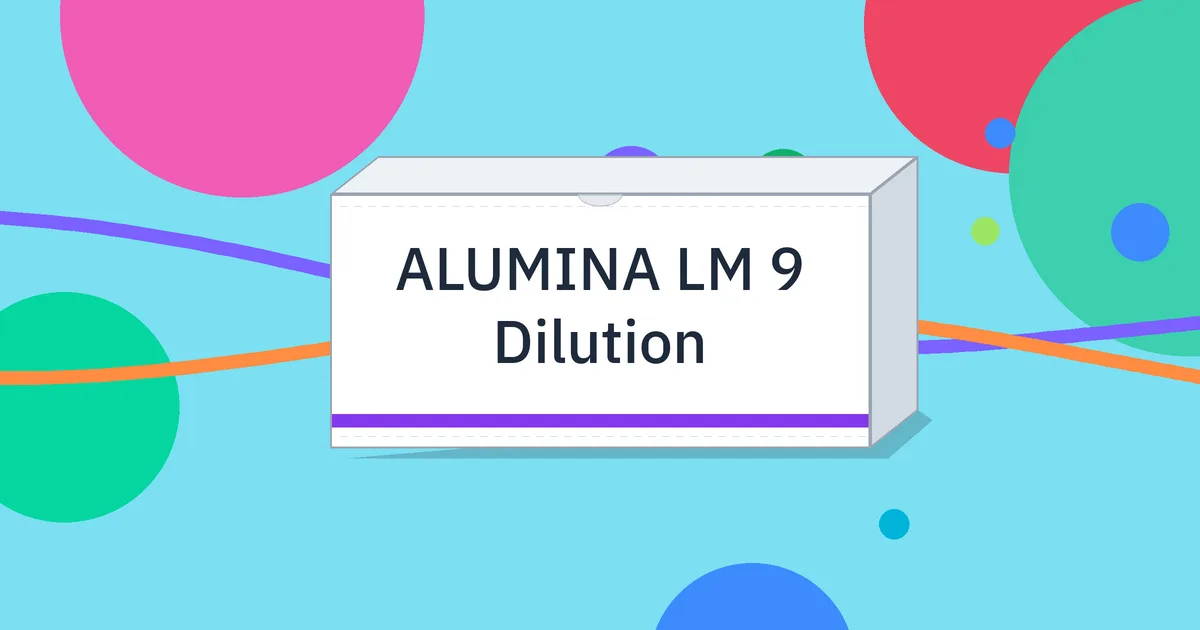 Symbolbild: Packung mit der Aufschrift ALUMINA LM 9 Dilution (PZN 12758423) – Verfügbarkeit und Bezug in Apotheken in Frankfurt am Main