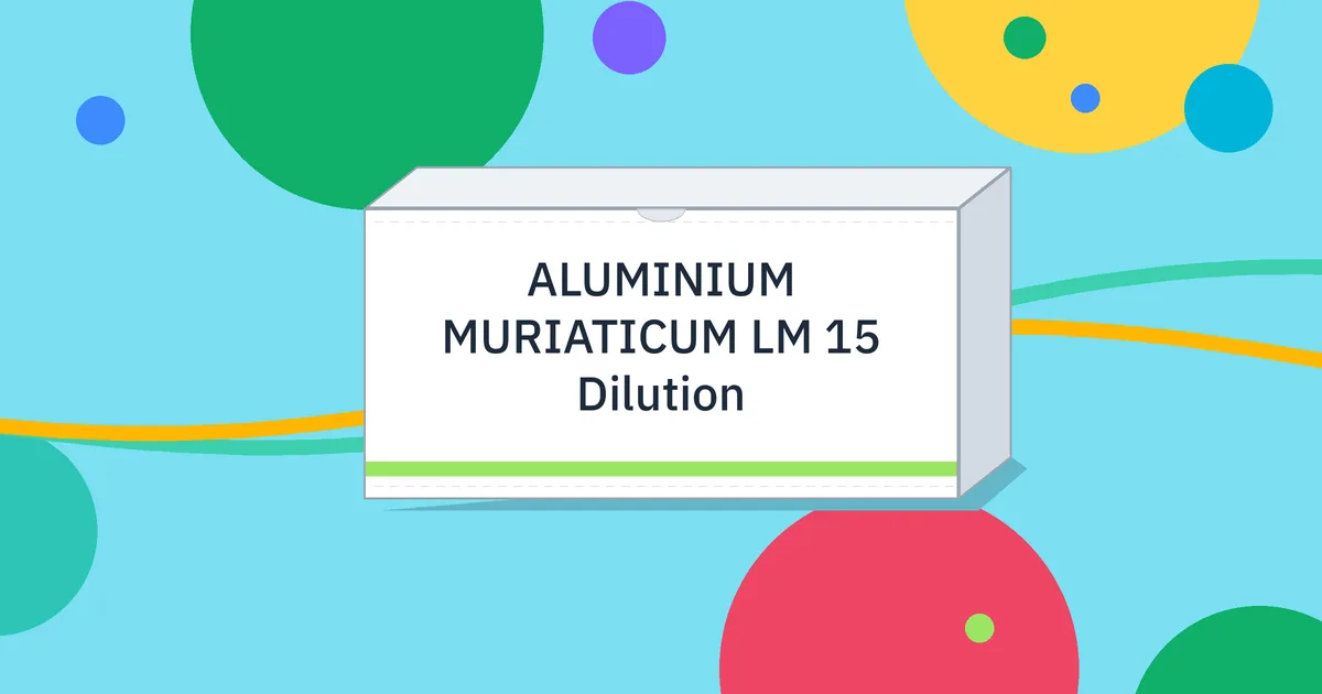 Symbolbild: Packung mit der Aufschrift ALUMINIUM MURIATICUM LM 15 Dilution (PZN 13316727) – Verfügbarkeit und Bezug in Apotheken in Frankfurt am Main