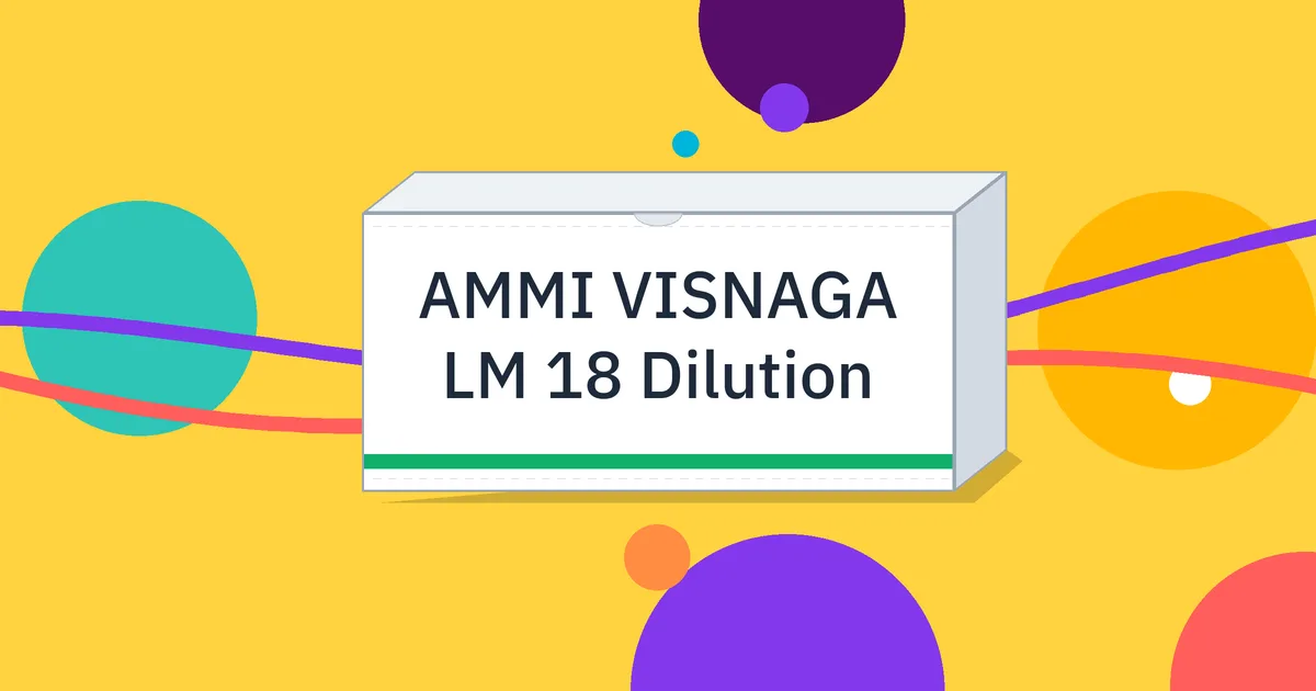 Symbolbild: Packung mit der Aufschrift AMMI VISNAGA LM 18 Dilution (PZN 12760288) – Verfügbarkeit und Bezug in Apotheken in Frankfurt am Main