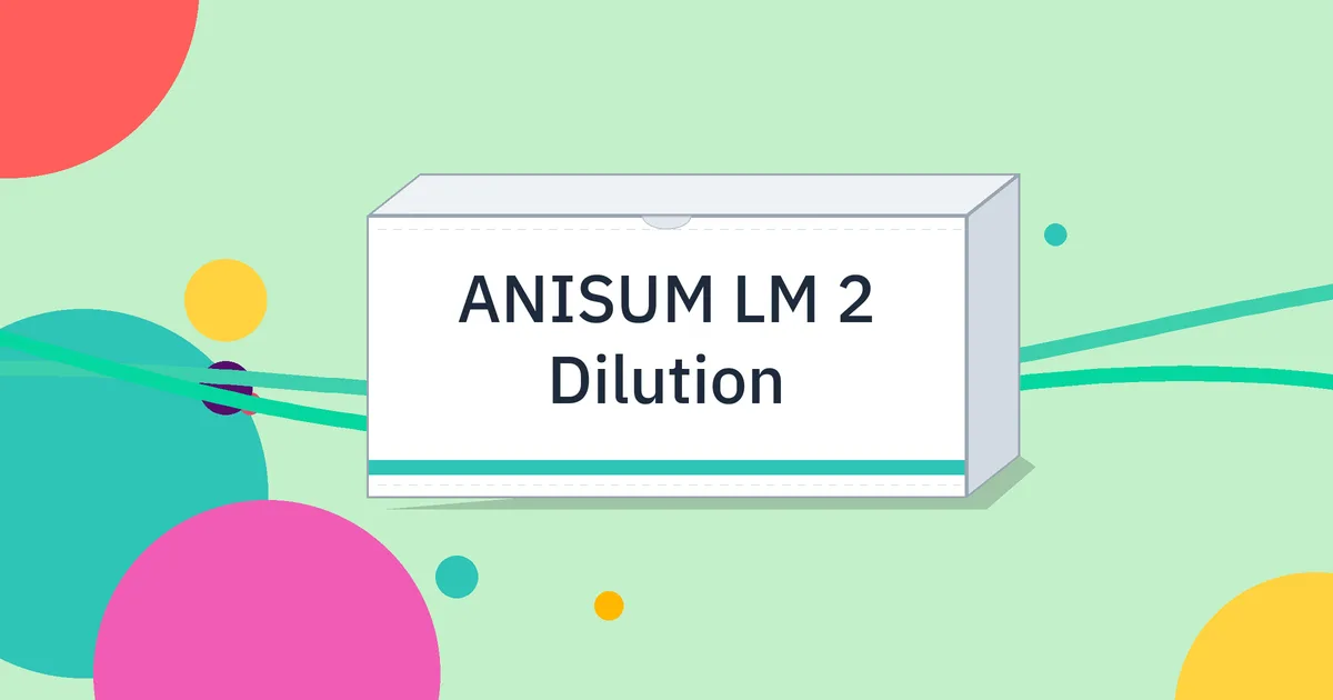 Symbolbild: Packung mit der Aufschrift ANISUM LM 2 Dilution (PZN 12762755) – Verfügbarkeit und Bezug in Apotheken in Frankfurt am Main