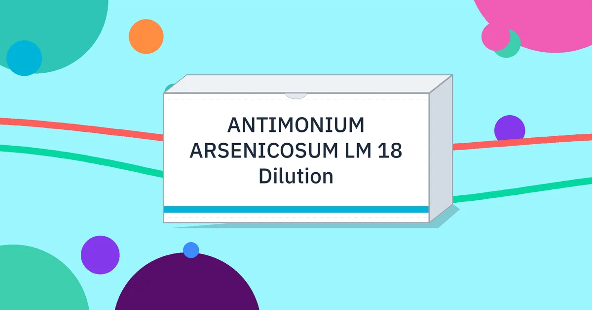 Symbolbild: Packung mit der Aufschrift ANTIMONIUM ARSENICOSUM LM 18 Dilution (PZN 13372252) – Verfügbarkeit und Bezug in Apotheken in Frankfurt am Main