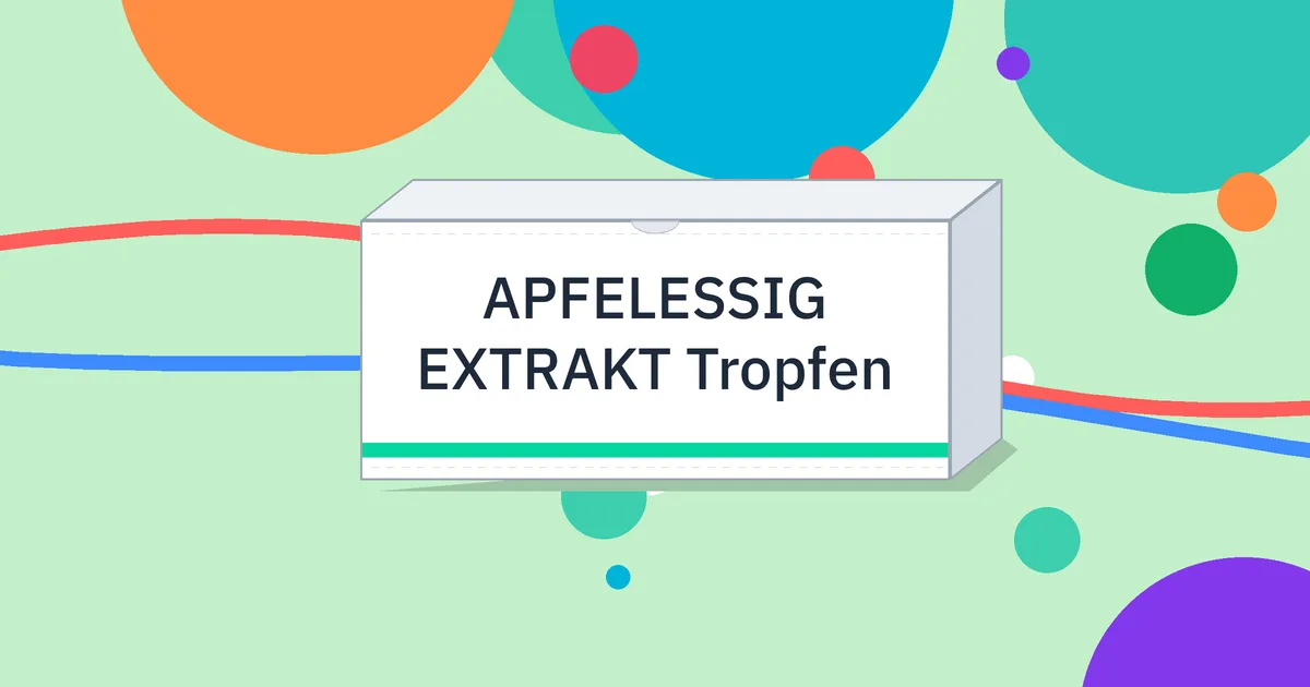 Symbolbild: Packung mit der Aufschrift APFELESSIG EXTRAKT Tropfen (PZN 20210805) – Verfügbarkeit und Bezug in Apotheken in Frankfurt am Main