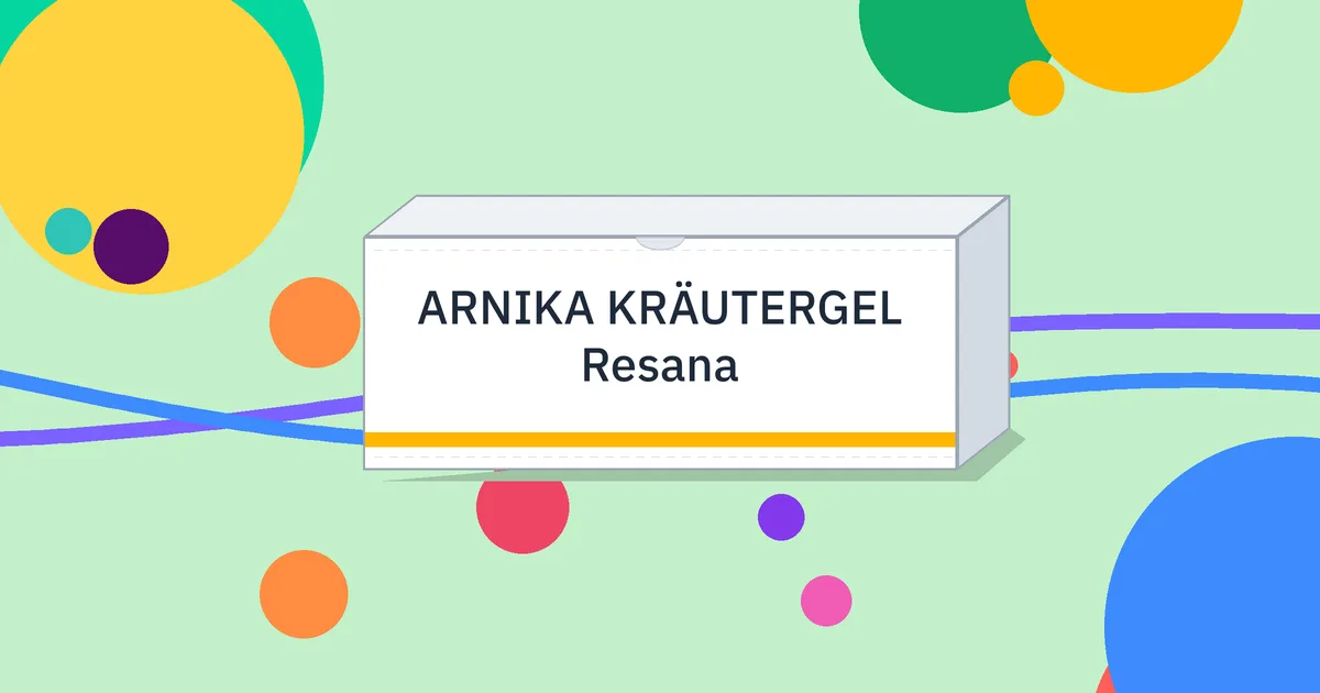 Symbolbild: Packung mit der Aufschrift ARNIKA KRÄUTERGEL Resana (PZN 02762062) – Verfügbarkeit und Bezug in Apotheken in Frankfurt am Main
