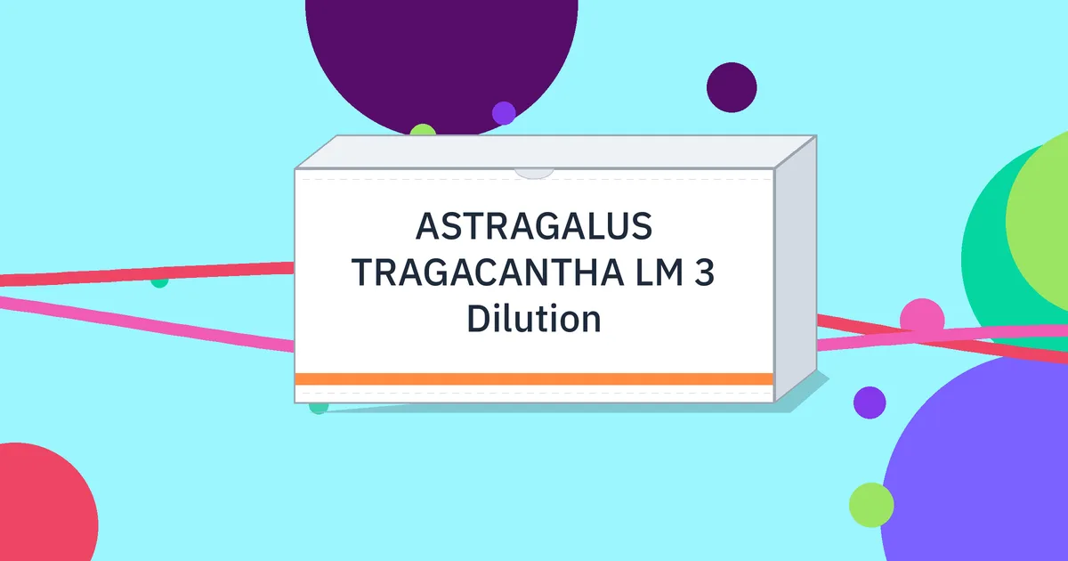 Symbolbild: Packung mit der Aufschrift ASTRAGALUS TRAGACANTHA LM 3 Dilution (PZN 13404621) – Verfügbarkeit und Bezug in Apotheken in Frankfurt am Main