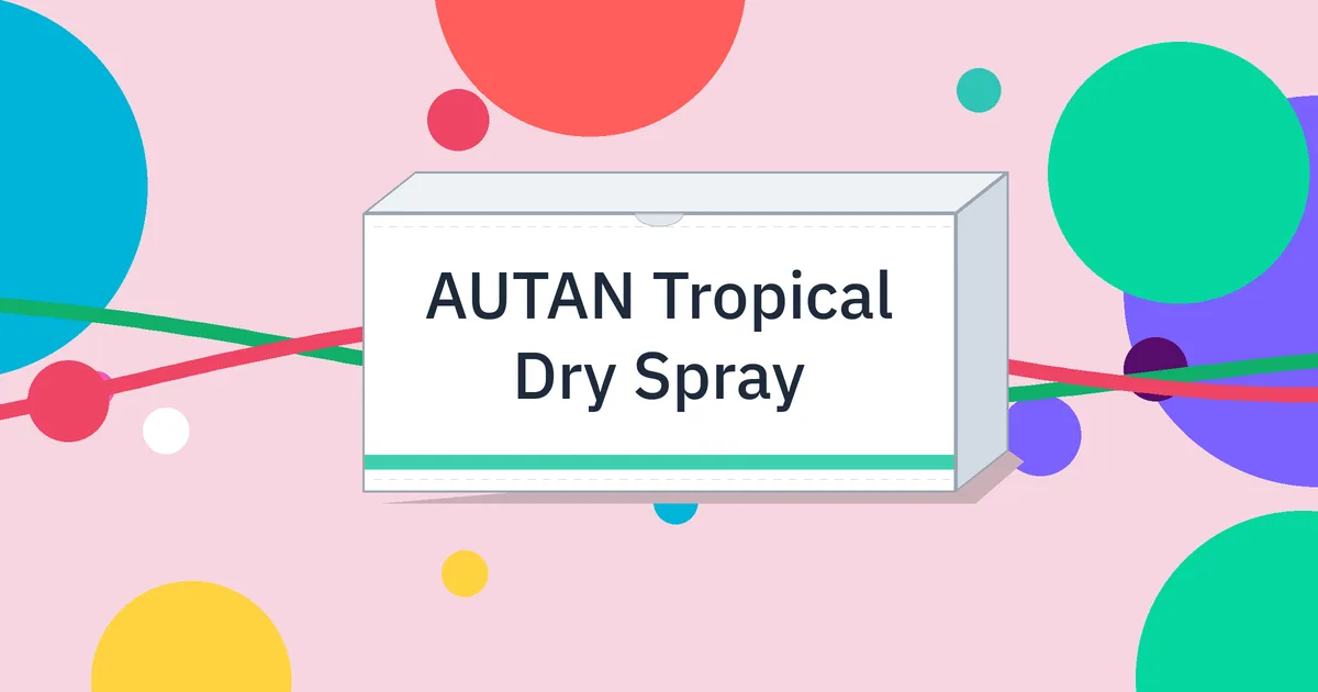 Symbolbild: Packung mit der Aufschrift AUTAN Tropical Dry Spray (PZN 19688766) – Verfügbarkeit und Bezug in Apotheken in Frankfurt am Main