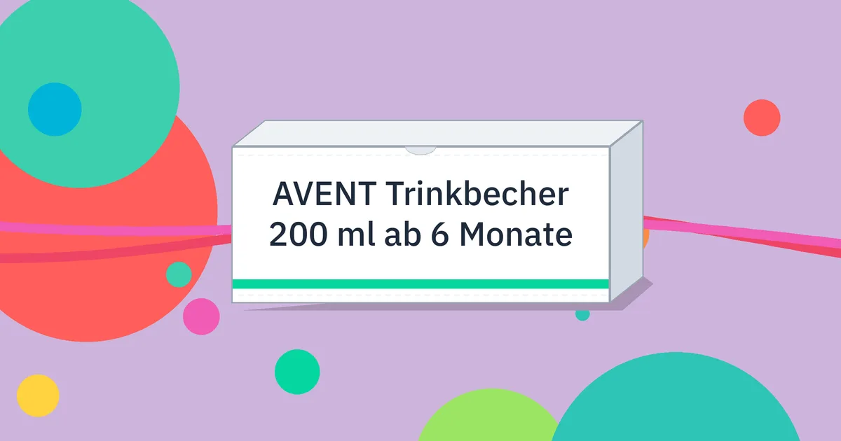 Symbolbild: Packung mit der Aufschrift AVENT Trinkbecher 200 ml ab 6 Monate (PZN 00107815) – Verfügbarkeit und Bezug in Apotheken in Frankfurt am Main