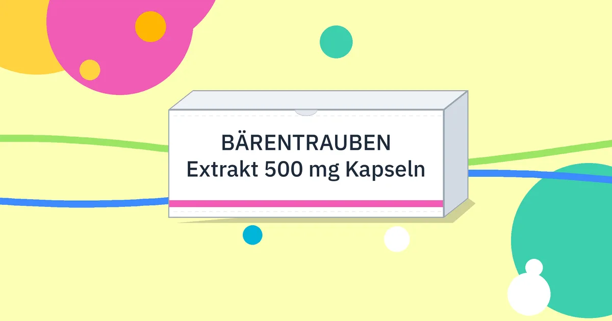 Symbolbild: Packung mit der Aufschrift BÄRENTRAUBEN Extrakt 500 mg Kapseln (PZN 17550791) – Verfügbarkeit und Bezug in Apotheken in Frankfurt am Main