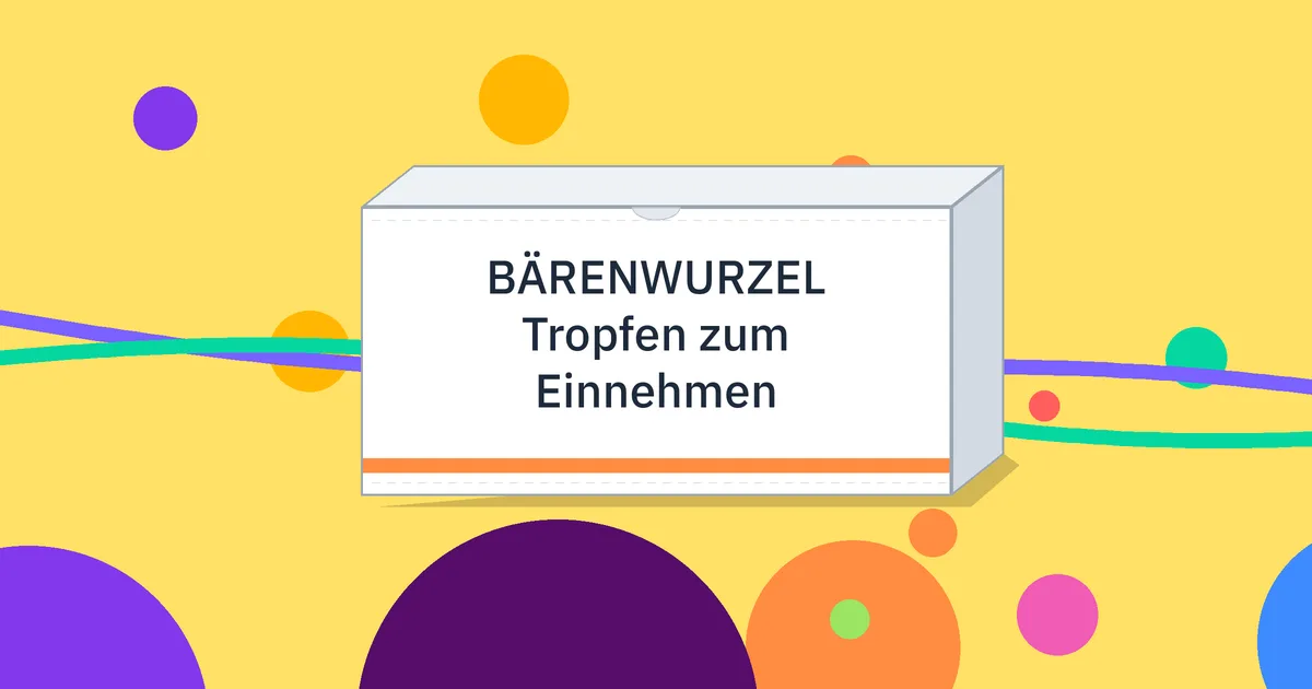 Symbolbild: Packung mit der Aufschrift BÄRENWURZEL Tropfen zum Einnehmen (PZN 11866286) – Verfügbarkeit und Bezug in Apotheken in Frankfurt am Main