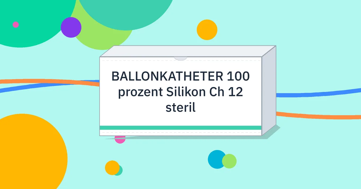 Symbolbild: Packung mit der Aufschrift BALLONKATHETER 100 prozent Silikon Ch 12 steril (PZN 02336342) – Verfügbarkeit und Bezug in Apotheken in Frankfurt am Main