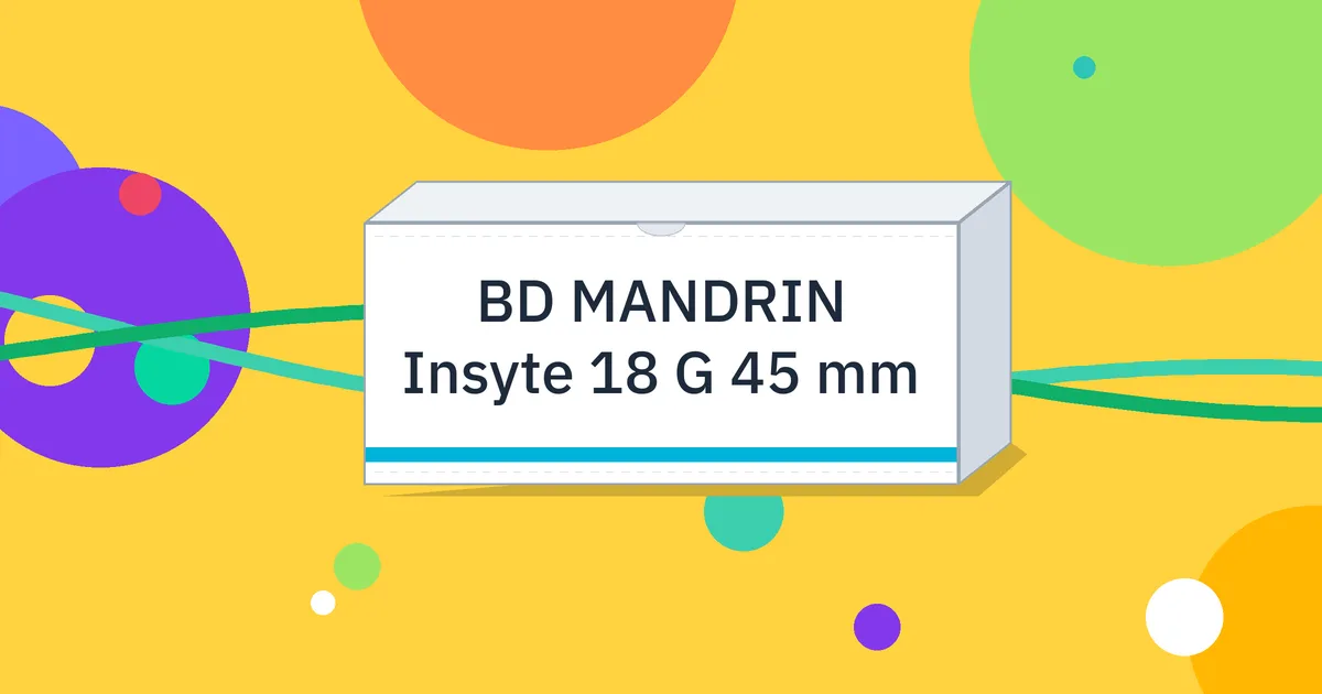 Symbolbild: Packung mit der Aufschrift BD MANDRIN Insyte 18 G 45 mm (PZN 04788338) – Verfügbarkeit und Bezug in Apotheken in Frankfurt am Main