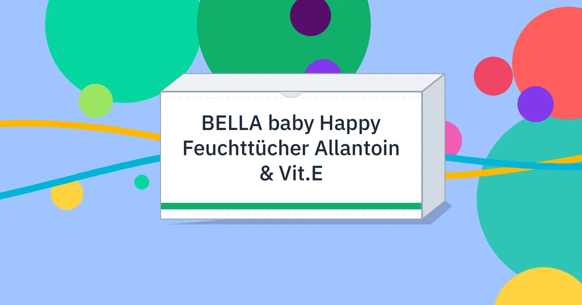 Symbolbild: Packung mit der Aufschrift BELLA baby Happy Feuchttücher Allantoin & Vit.E (PZN 18674727) – Verfügbarkeit und Bezug in Apotheken in Frankfurt am Main