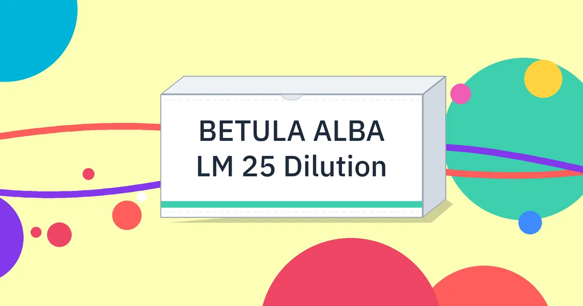 Symbolbild: Packung mit der Aufschrift BETULA ALBA LM 25 Dilution (PZN 12793974) – Verfügbarkeit und Bezug in Apotheken in Frankfurt am Main