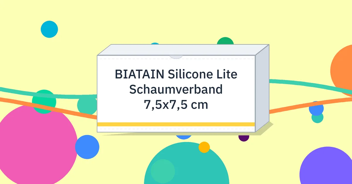 Symbolbild: Packung mit der Aufschrift BIATAIN Silicone Lite Schaumverband 7,5x7,5 cm (PZN 10917165) – Verfügbarkeit und Bezug in Apotheken in Frankfurt am Main