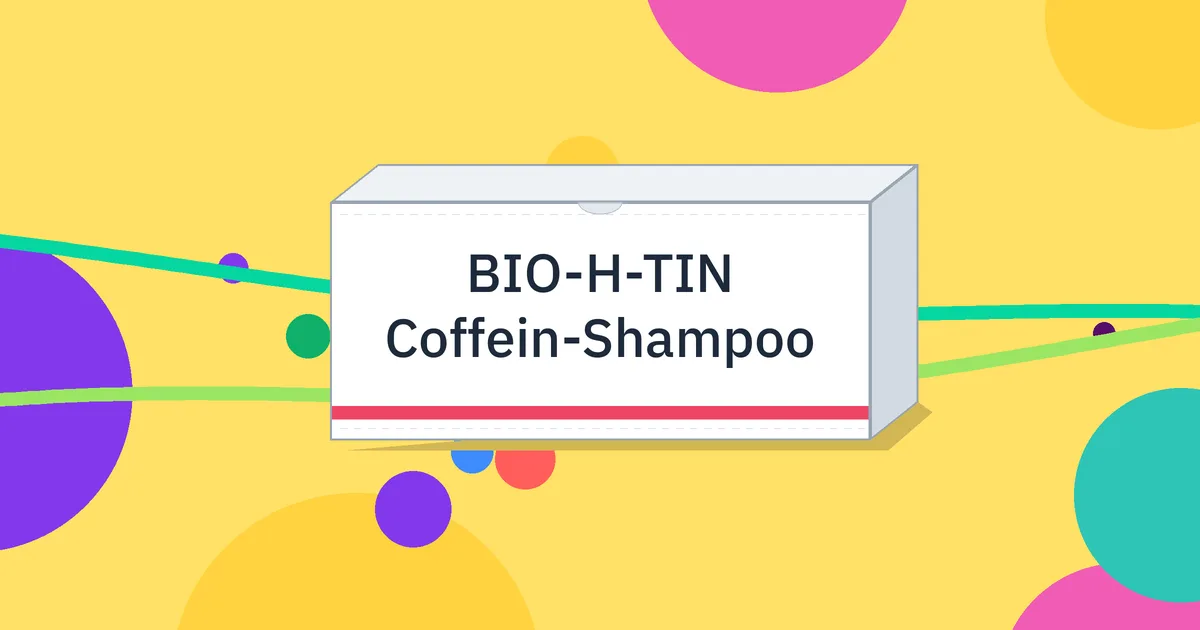 Symbolbild: Packung mit der Aufschrift BIO-H-TIN Coffein-Shampoo (PZN 16003176) – Verfügbarkeit und Bezug in Apotheken in Frankfurt am Main