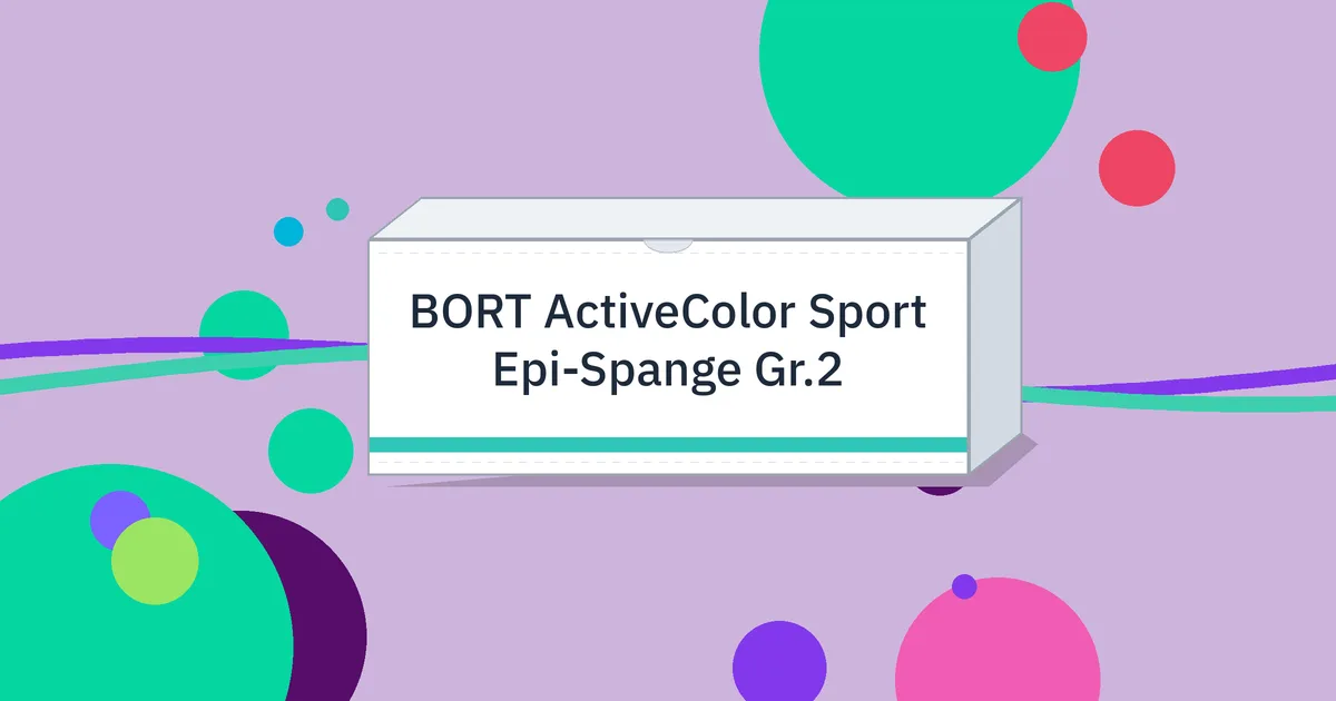 Symbolbild: Packung mit der Aufschrift BORT ActiveColor Sport Epi-Spange Gr.2 (PZN 17843493) – Verfügbarkeit und Bezug in Apotheken in Frankfurt am Main