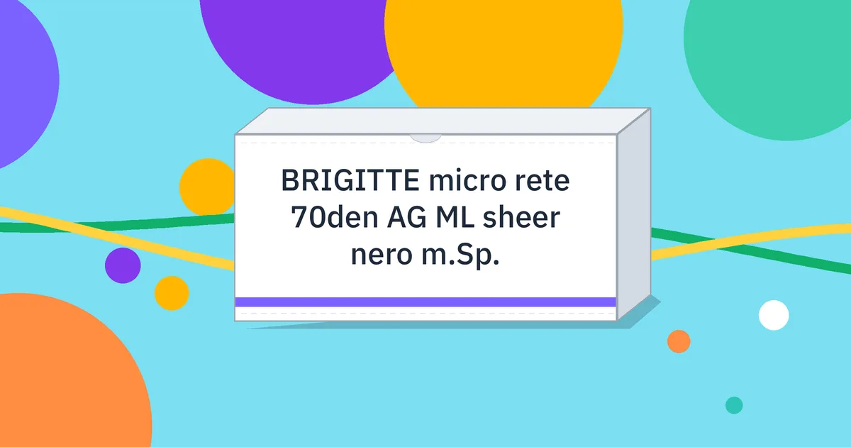 Symbolbild: Packung mit der Aufschrift BRIGITTE micro rete 70den AG ML sheer nero m.Sp. (PZN 16183161) – Verfügbarkeit und Bezug in Apotheken in Frankfurt am Main